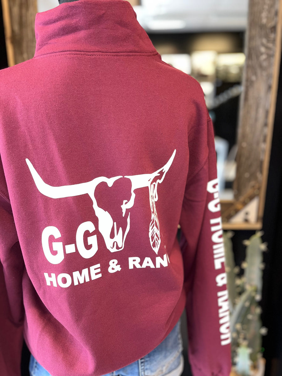 Maroon G-G 1/4 Zip – G-G Designs Home & Ranch